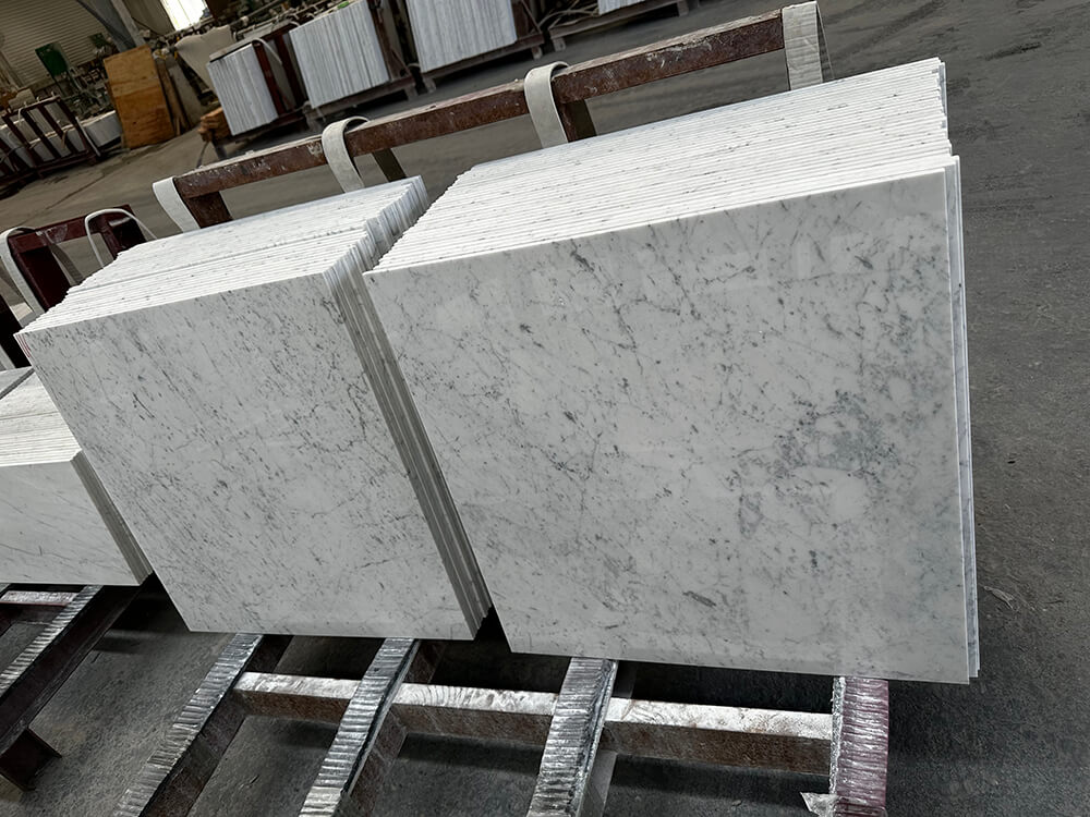 Bianco Carrara Marble Honed Floor Tile from China manufacturer - HIBO STONE