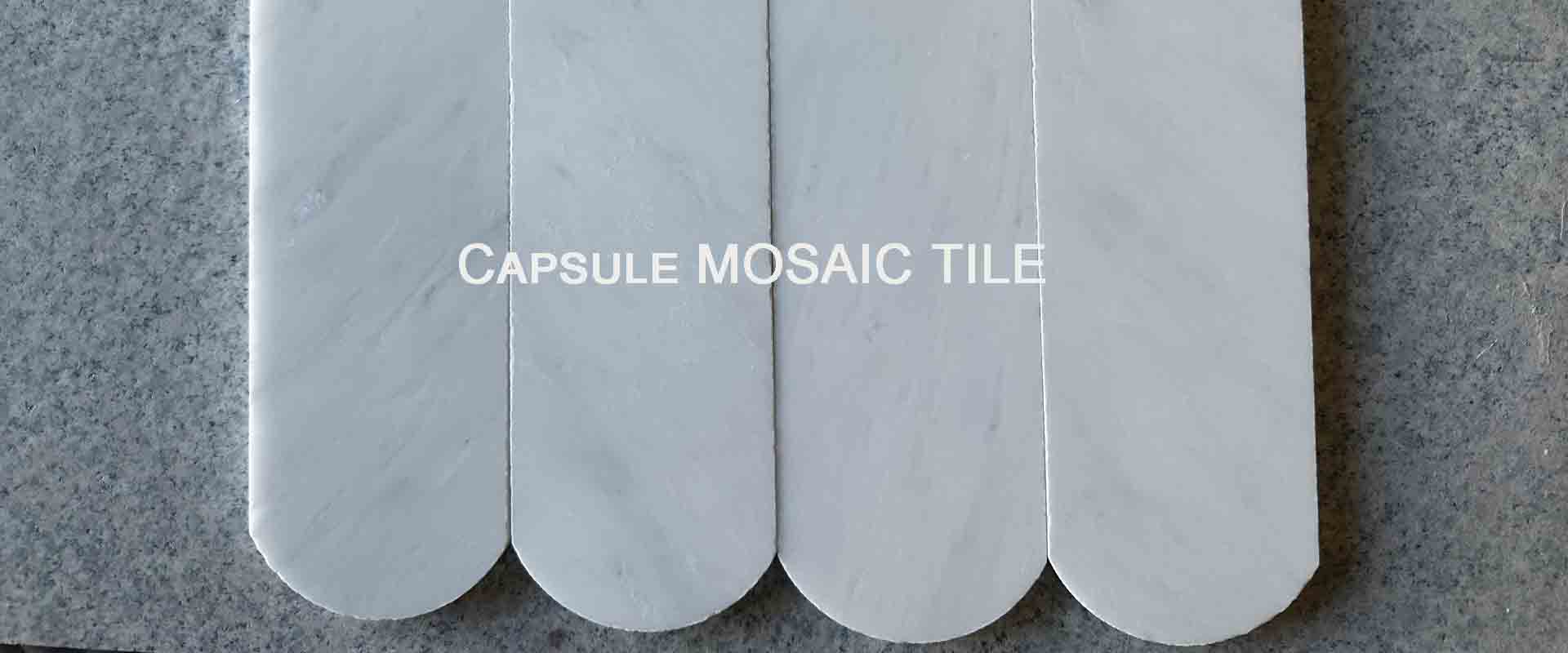 Bianco Carrara Marble Capsule Mosaic Tile from China manufacturer ...