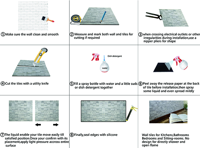 Buy Self Adhesive Tiles Installation Guide from China - HIBO STONE
